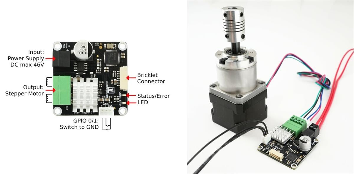 Silent Stepper Bricklet 2.0 - Tinkerforge | Mouser